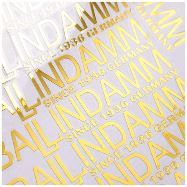 Customize Gold Metallic Logo Stickers UV DTF Decals Label